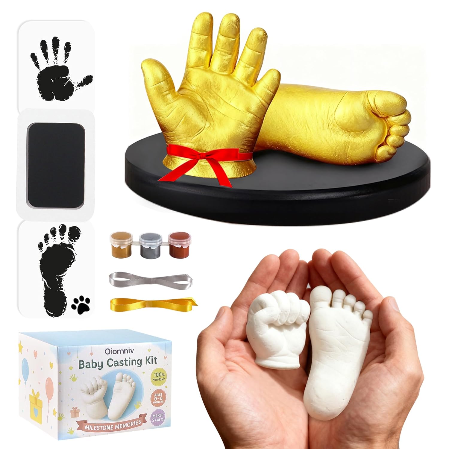 Baby Casting Kit Hand and Feet, 3D Newborn Keepsake for Babies Hand ...