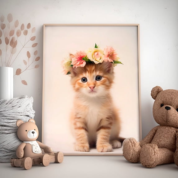 Baby Cat Print Kitten Wall Print Kitten Wall Art Kitten Art Print ...