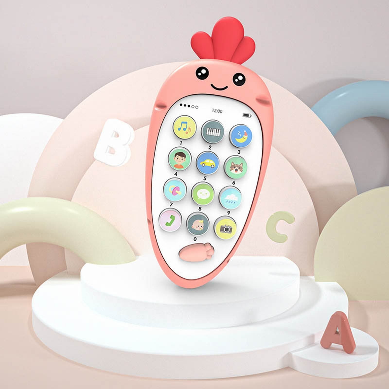 Baby Cell Phone Toy Sensory Learning Educational Toy With 12 ...