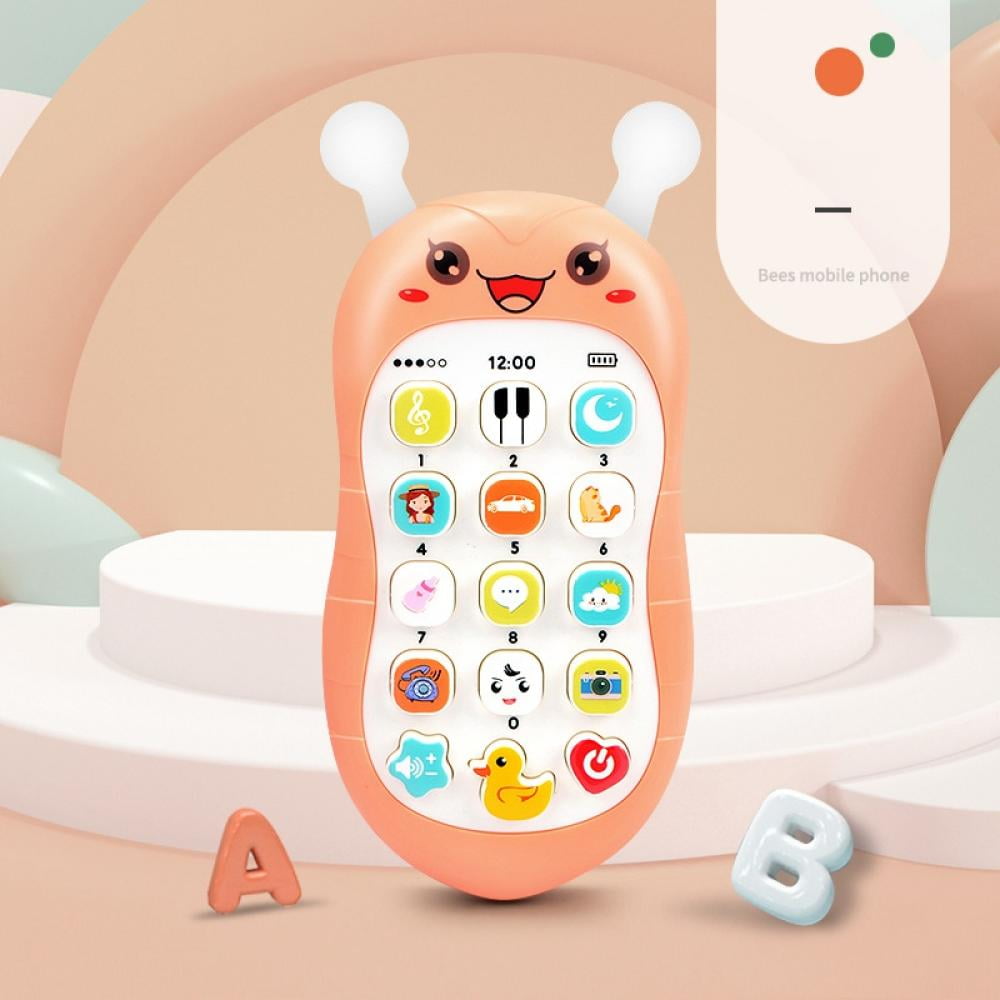Baby Cell Phone Toy with Music, Play and Learn Little Bee Toddler Phone ...