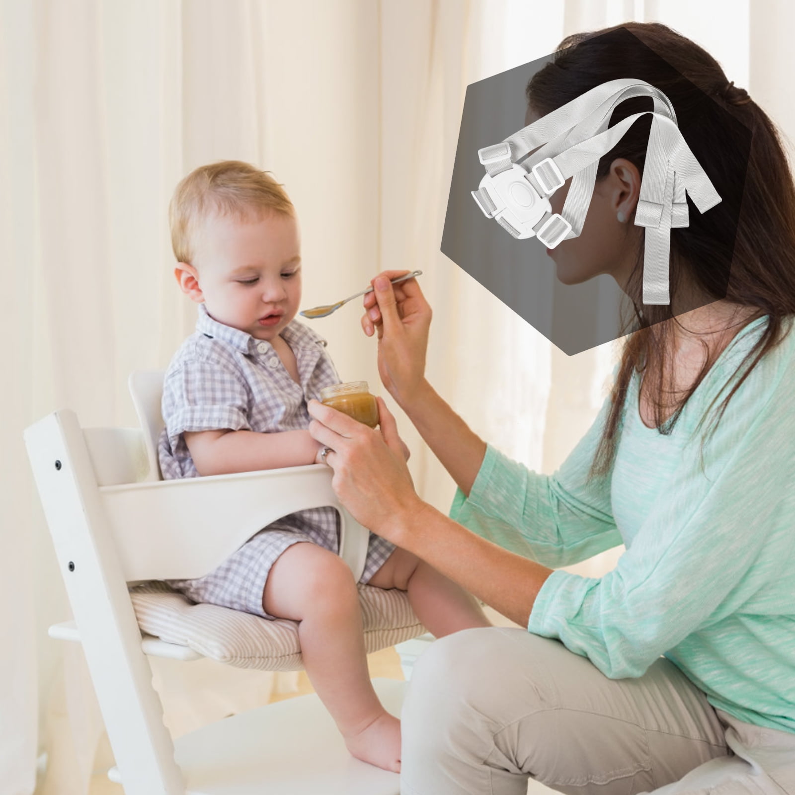 Baby Chair Safety Harness Cabinet Latches Toddler Child High Straps ...