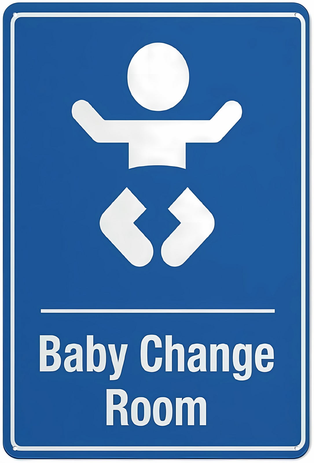 Baby Change Room Blue Reflective Aluminum Sign 12 x 8 Inches - UV ...