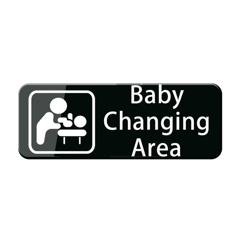 Baby Changing Area Restroom Sign for Business - Bathroom Sign with ...