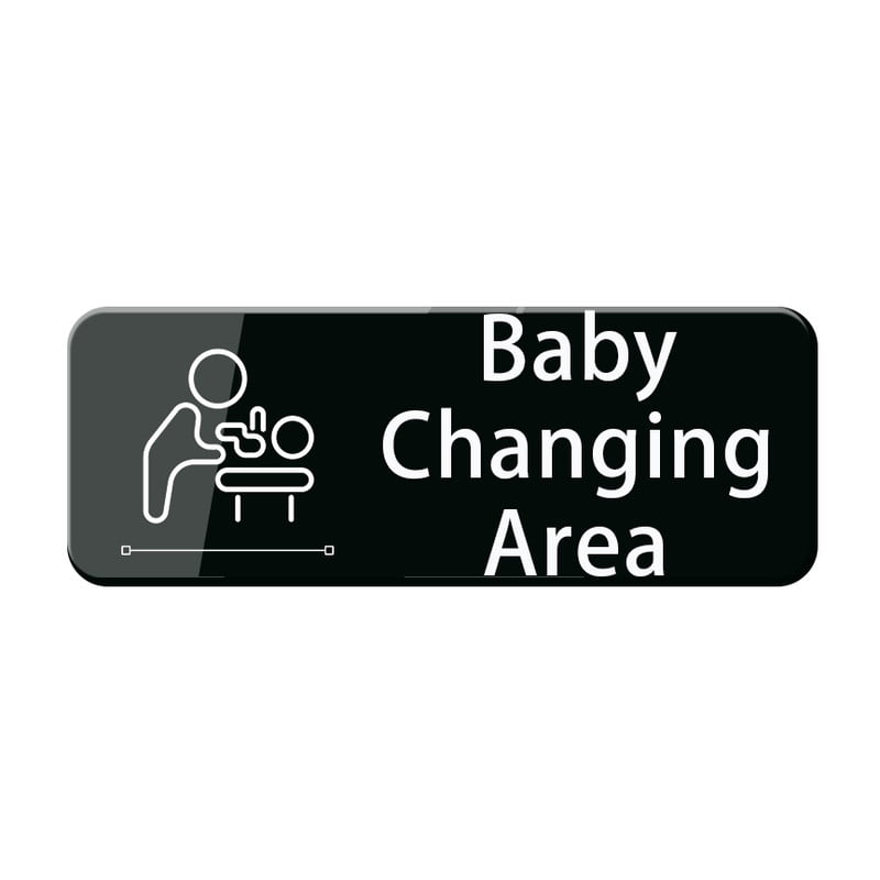 Baby Changing Area Sign: Easy to Mount Informative Plastic Sign with ...