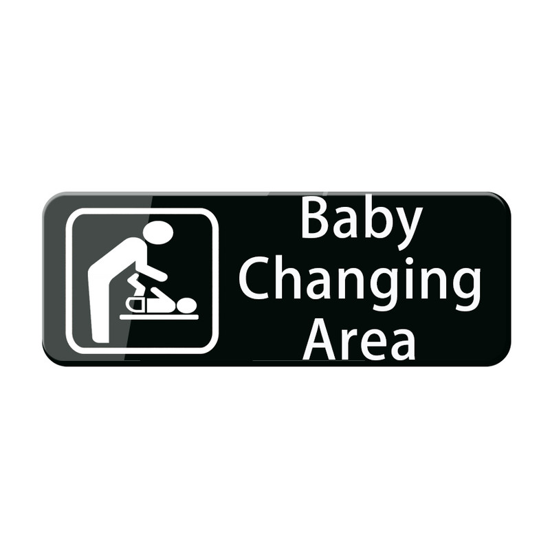 Baby Changing Area Sign Restroom Sign for Business - Bathroom Sign with Double Sided Tape to ...