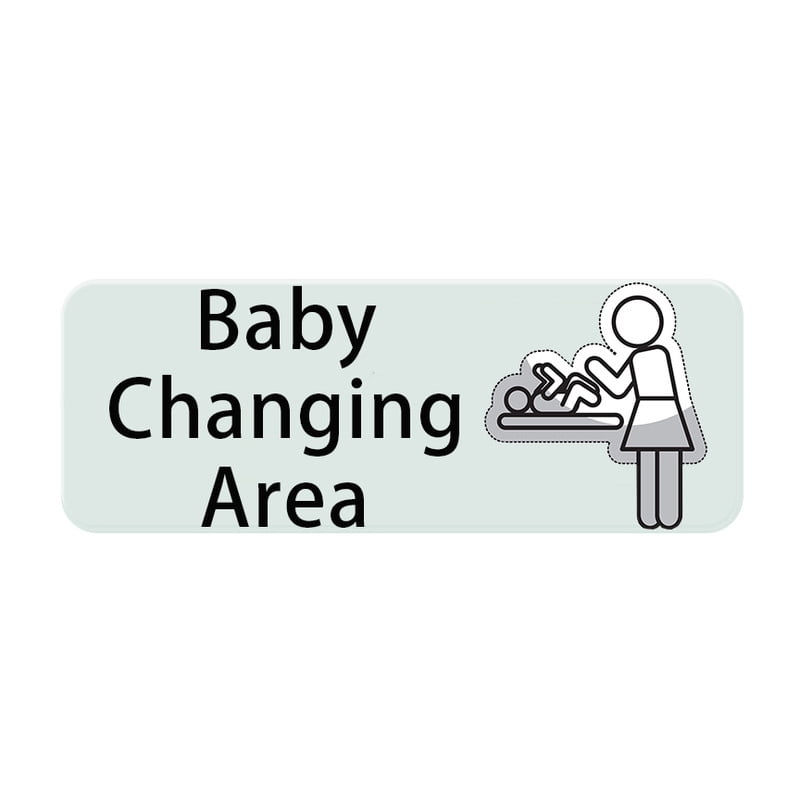 Baby Changing Area Sign Restroom Sign for Business - Bathroom Sign with Double Sided Tape to ...