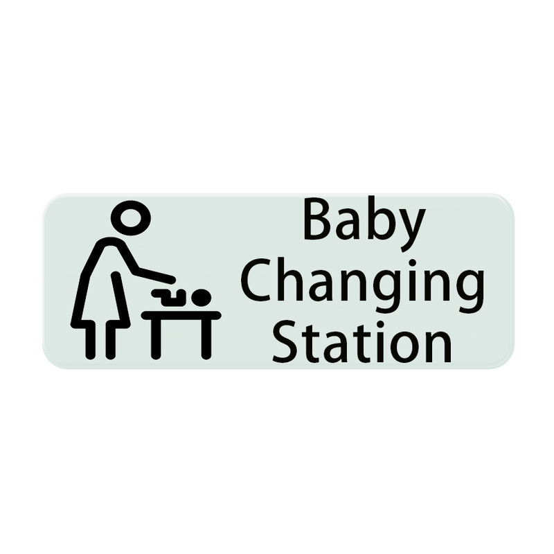 Baby Changing Station Sign: Easy to Mount Informative Plastic Sign with ...