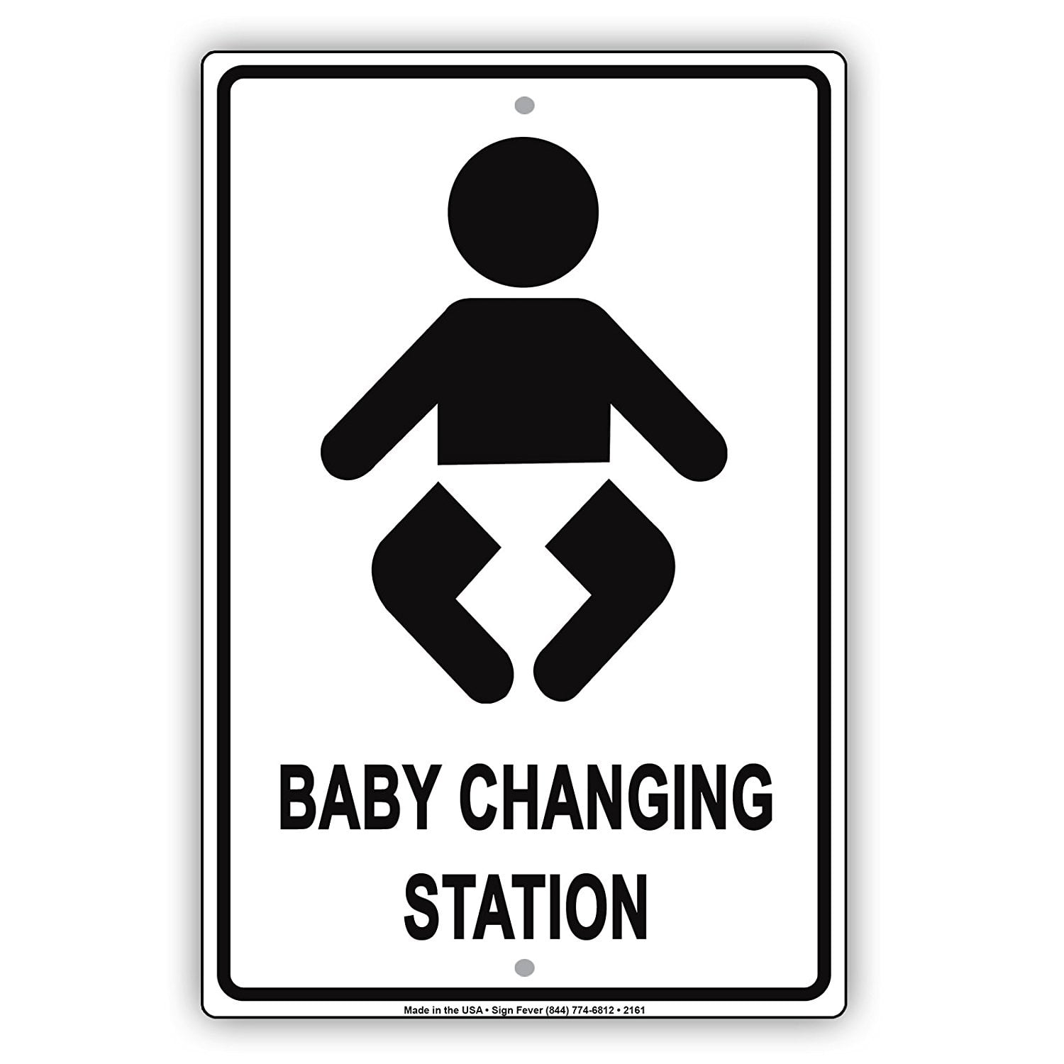 Baby Changing Station With Graphic Designated Restroom Alert Caution ...