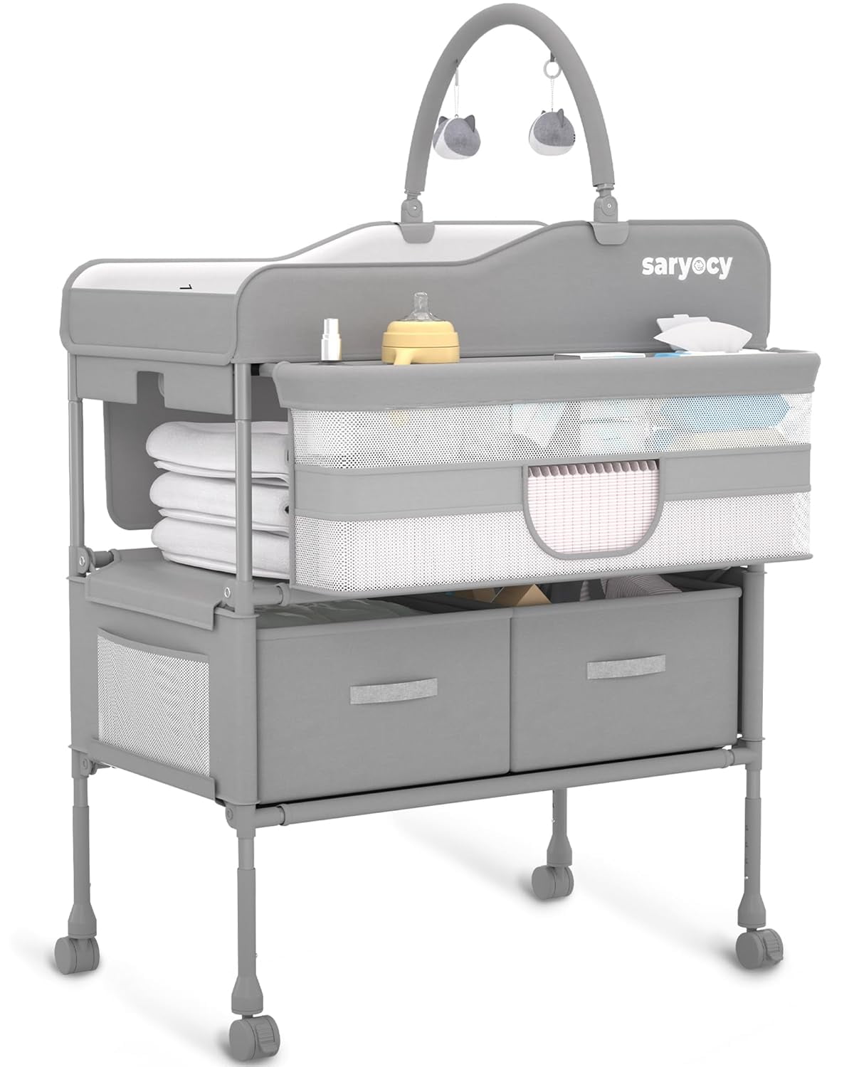 Baby Changing Table, Versatile Folding Changing Table, Waterproof ...