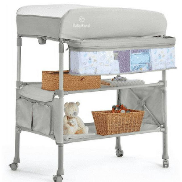 Baby Changing Table for Newborn, Portable Waterproof Adjustable Height ...