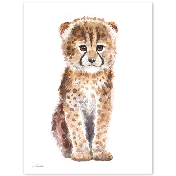 Baby Cheetah, Kids Nursery Poster, Colorful Wall Art, Baby Room Decor ...