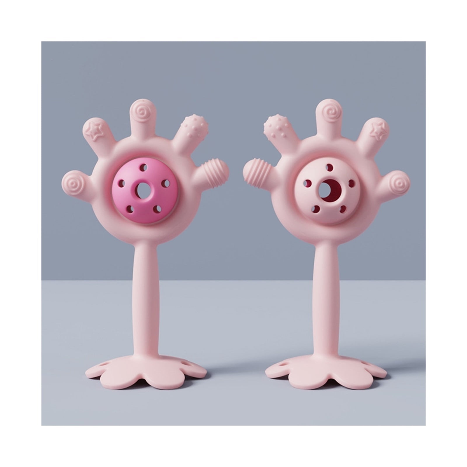Baby Chew Toy Animal Wooden Teether Silicone Teether Toy Set Baby ...