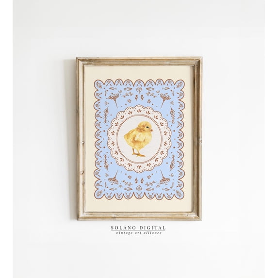 Baby Chick Wall Art Cottagecore Nursery Decor, Unframed Paper Poster ...