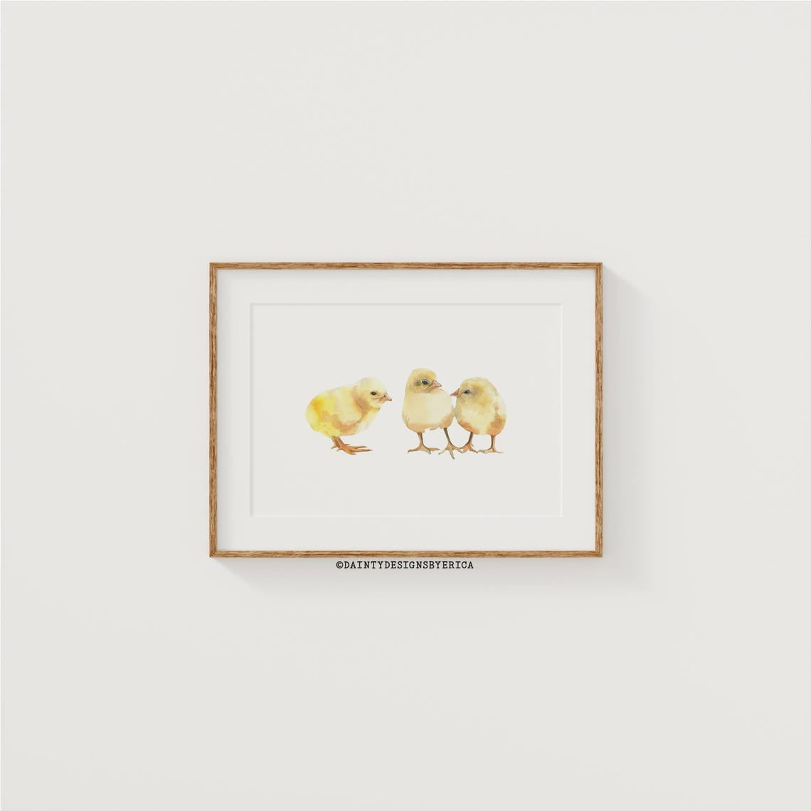 Baby Chicks Print: Spring Easter Wall Art #1746, Unframed Canvas Size ...