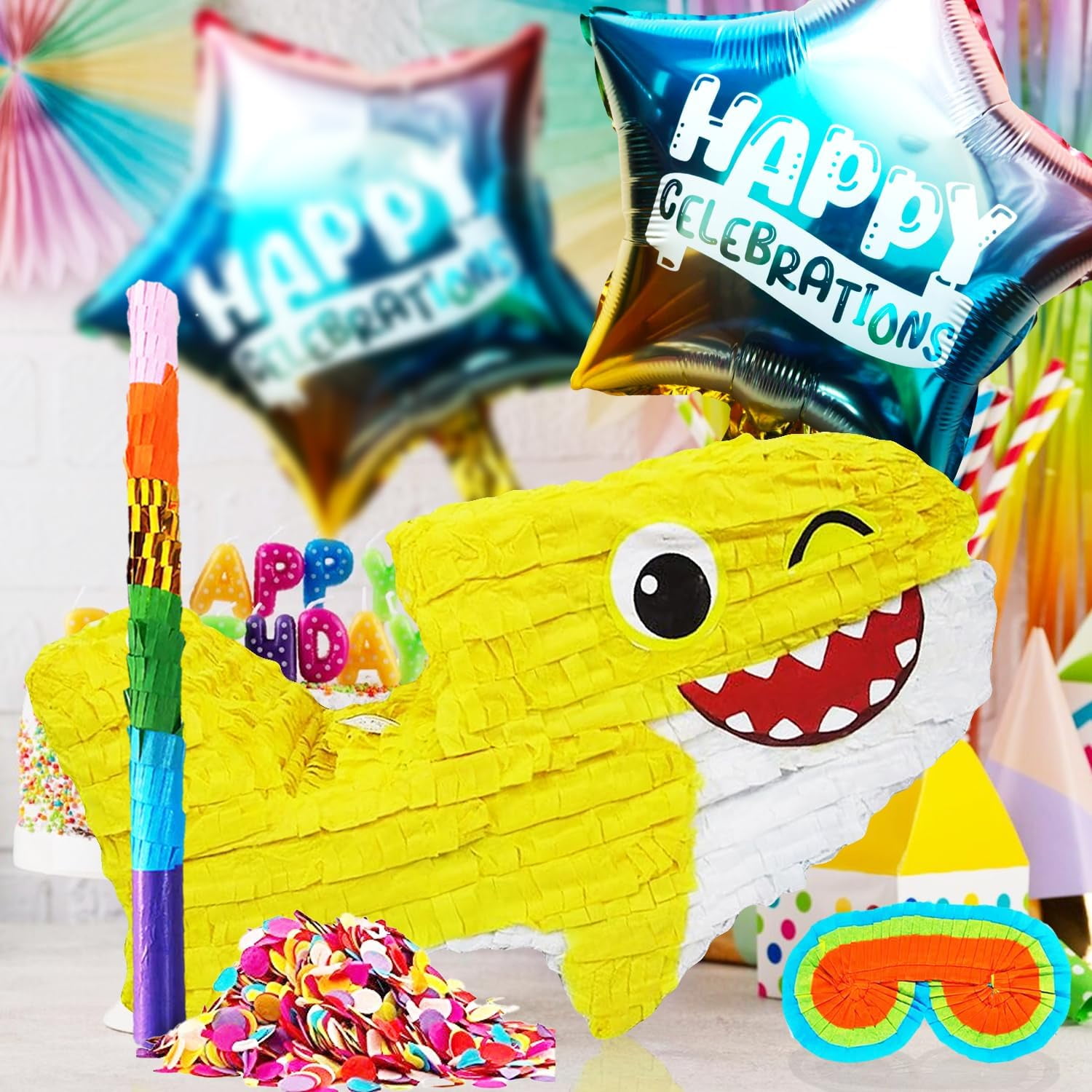 Baby Child Shark Pinatas Party Set for Kids Fiesta Celebrations with ...