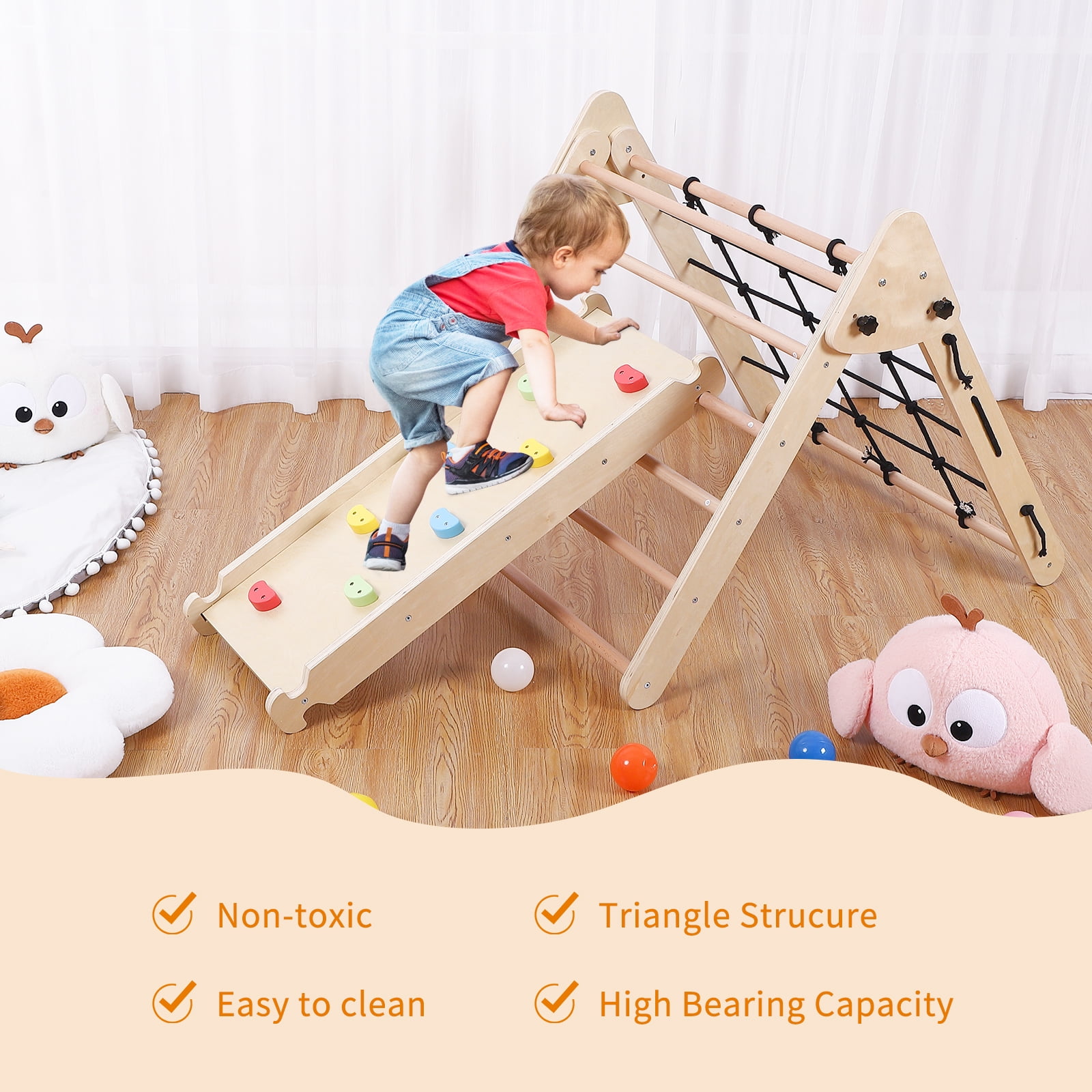 Baby Climbing Toys Colorful Indoor Climbing Triangle for Toddlers ...