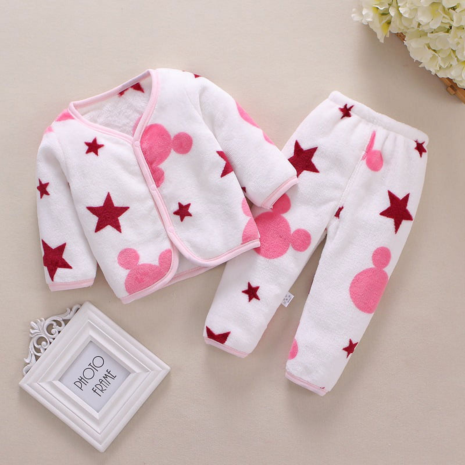 Baby Clothes Baby Sleeping Clothing Coral Down Two-piece Newborn ...