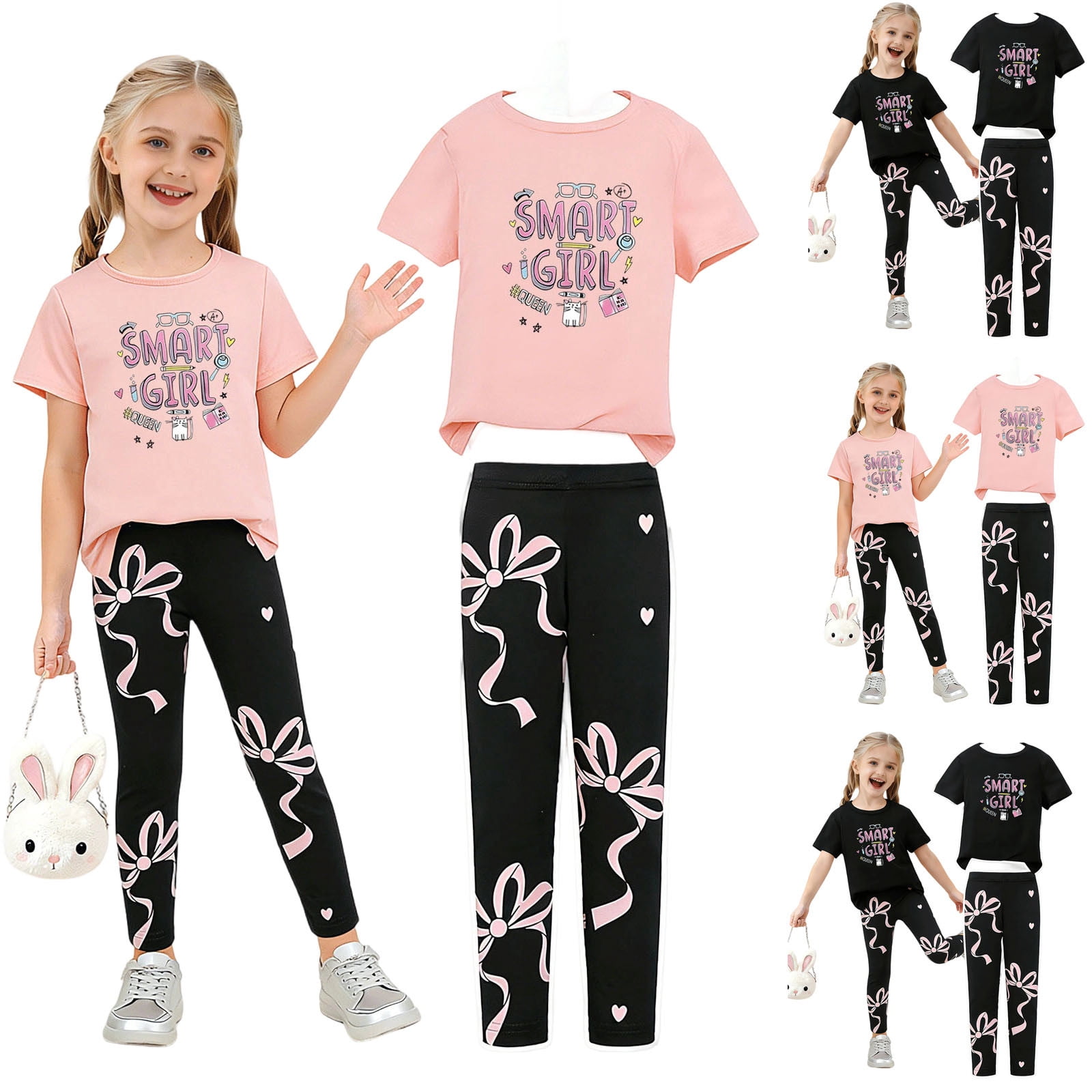 Baby Clothes for Girls Summer Pattern Short Sleeve Top and Long Pants ...