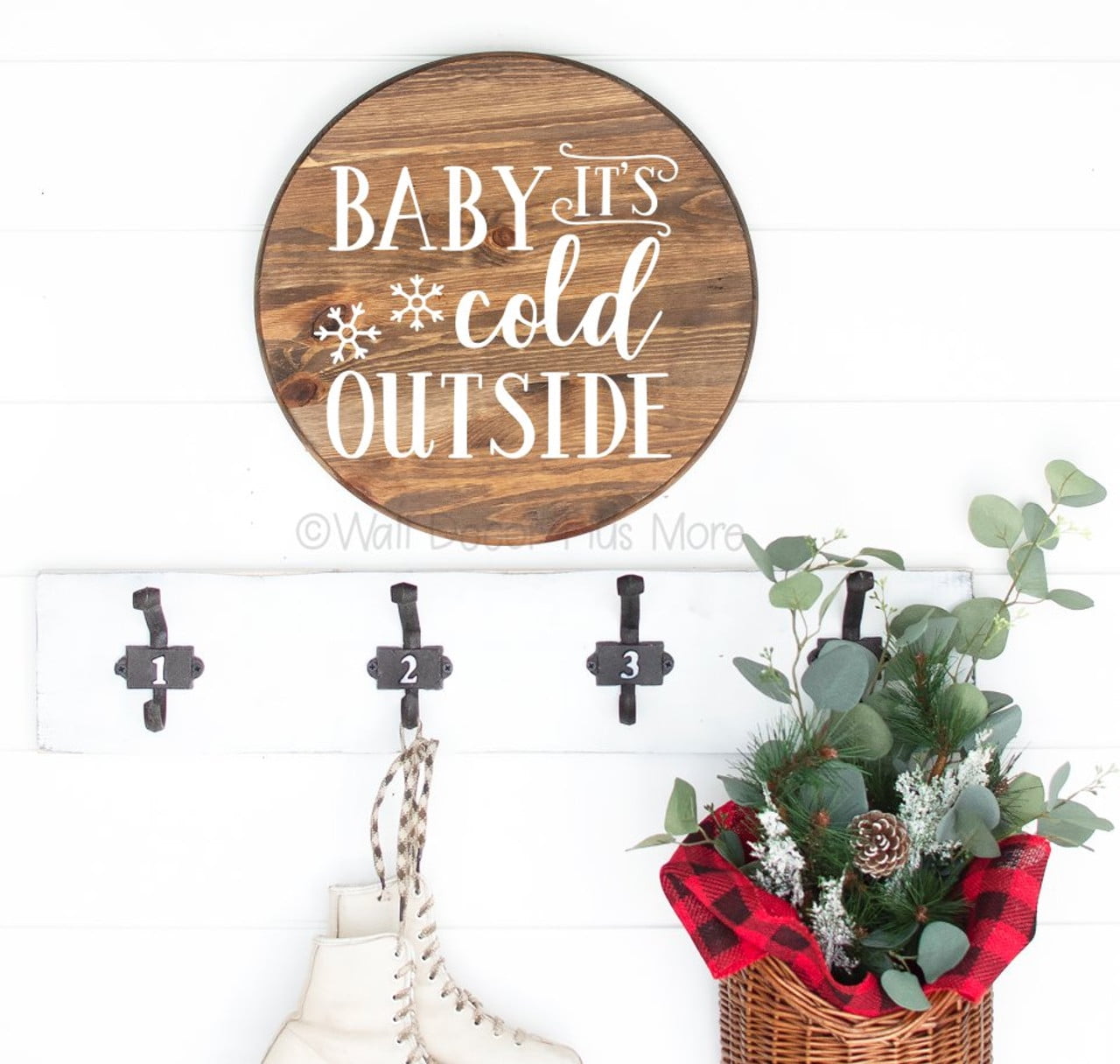 Baby Its Cold Outside Winter Quote Decals for Walls - Holiday Vinyl ...