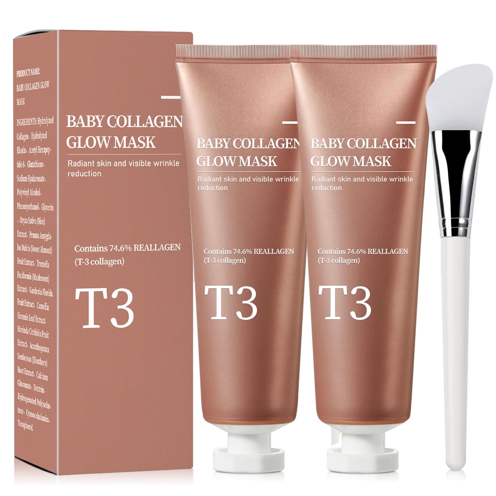Baby Collagen Glow Mask,T3 Collagen Mask, T3 Collagen Peel off Mask for ...