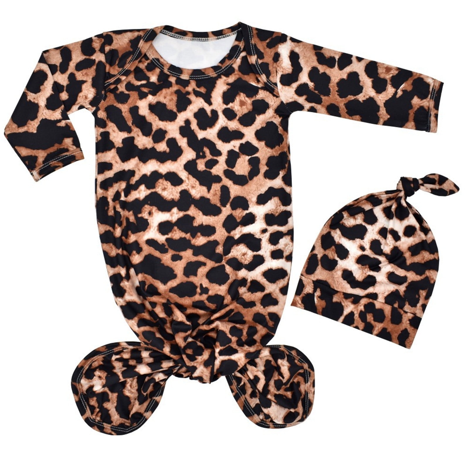 Baby Coming Home Outfit Knotted Sleep Gown Sleepwear Baby Knot Floral ...