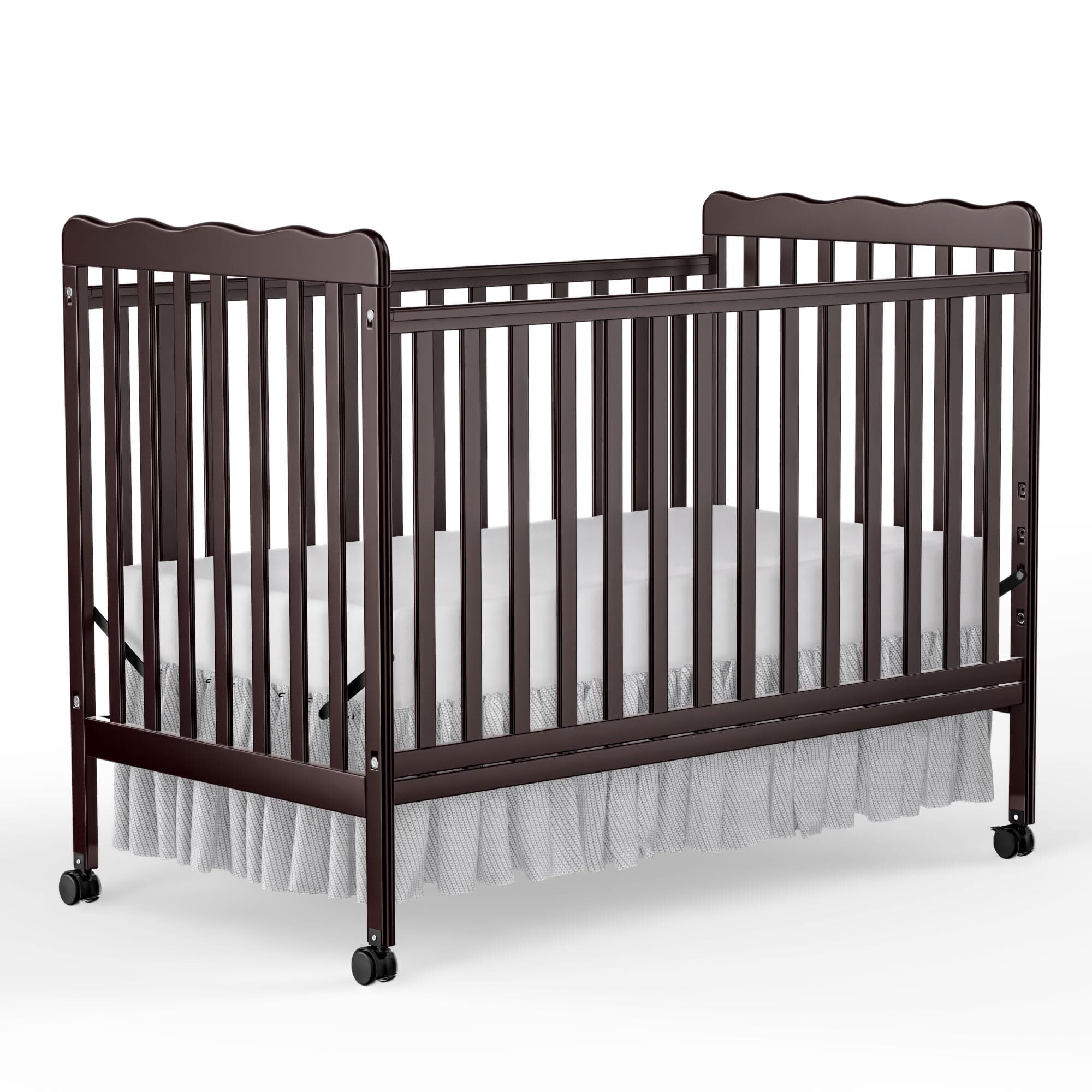 "CASEMIOL Baby Convertible Crib 3-In-1, New Zealand Pinewood, Teething ...