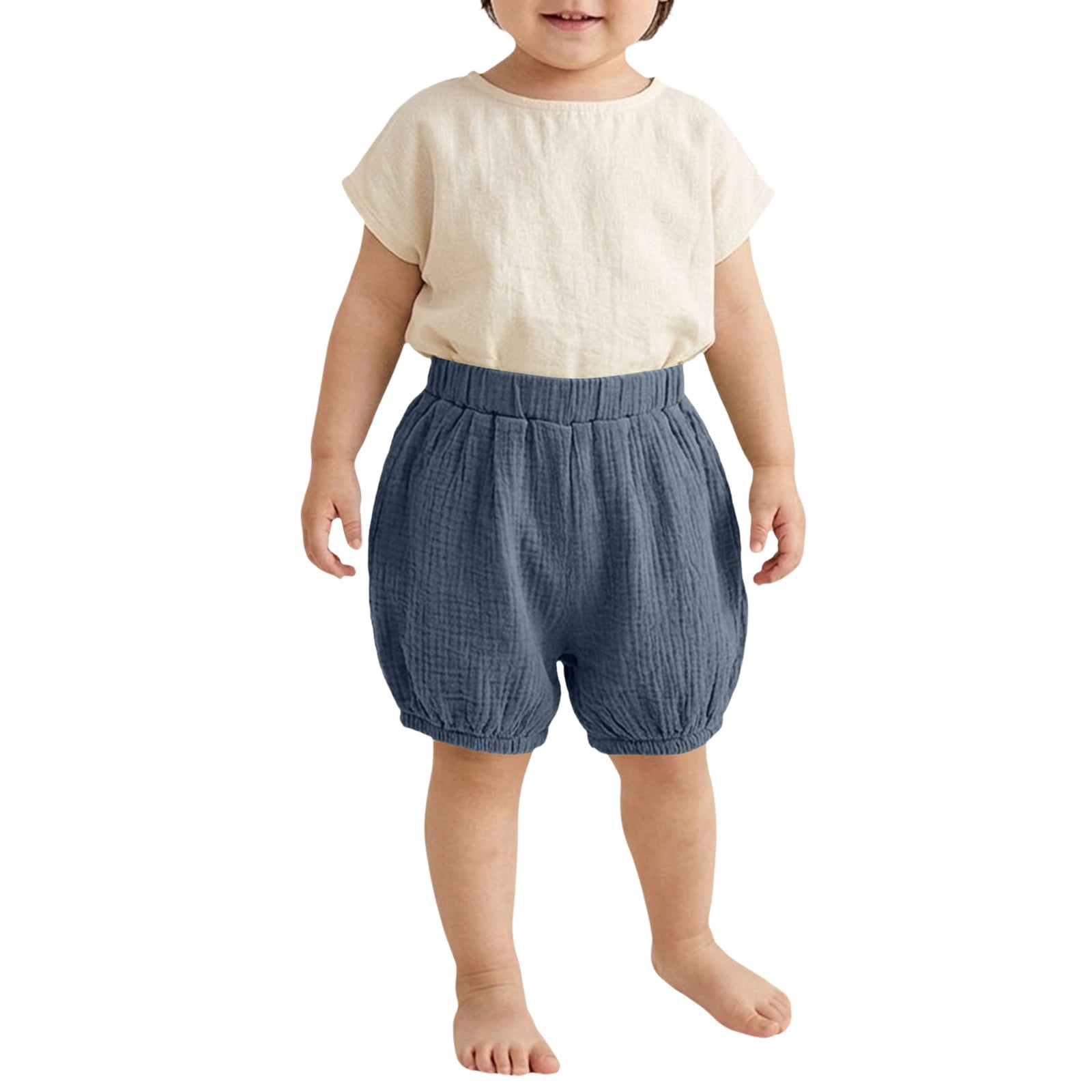 Baby Cotton Muslin Bloomers, Elastic Waist Casual Bubble Shorts for ...