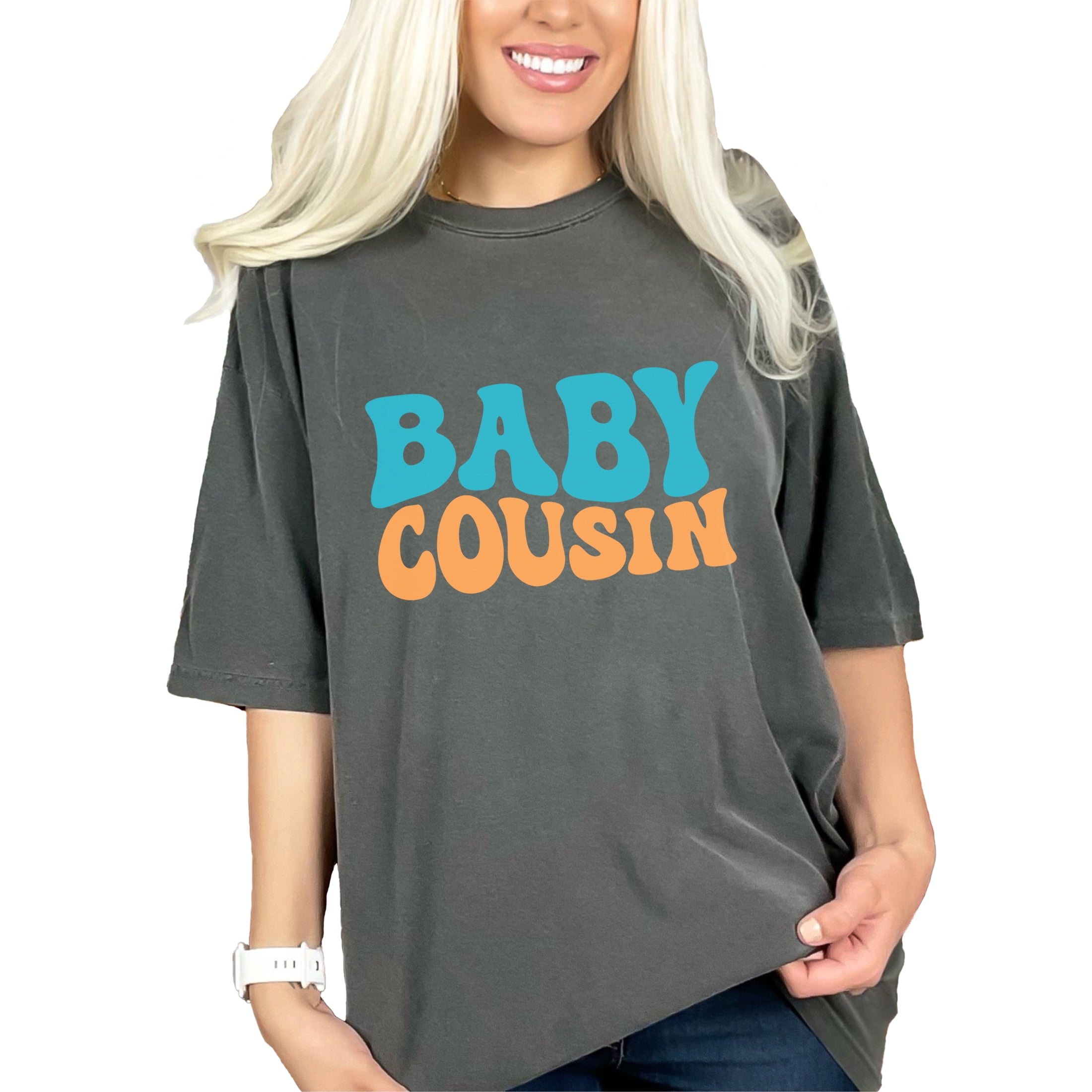 Baby Cousin, Name for Younger Cousins, Groovy Retro Wavy Text, Pepper ...