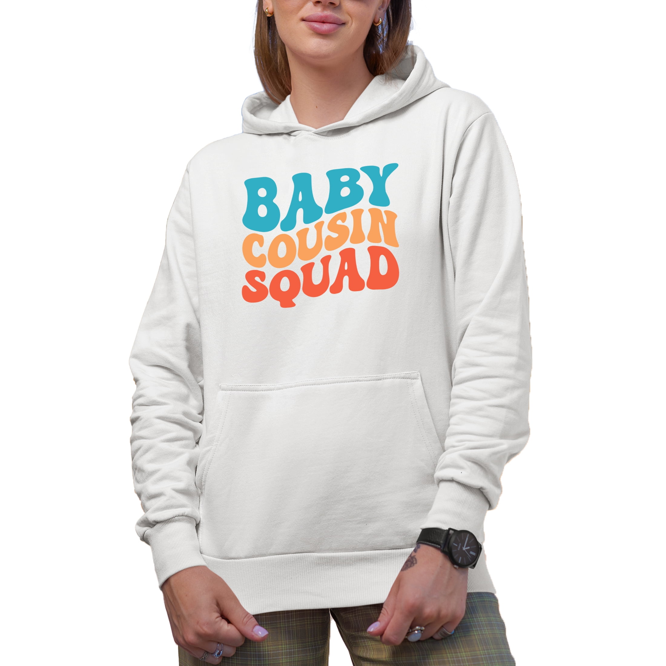 Baby Cousin Squad, Group Name for Younger Cousins, Groovy Retro Wavy Text Merch Gift, White ...