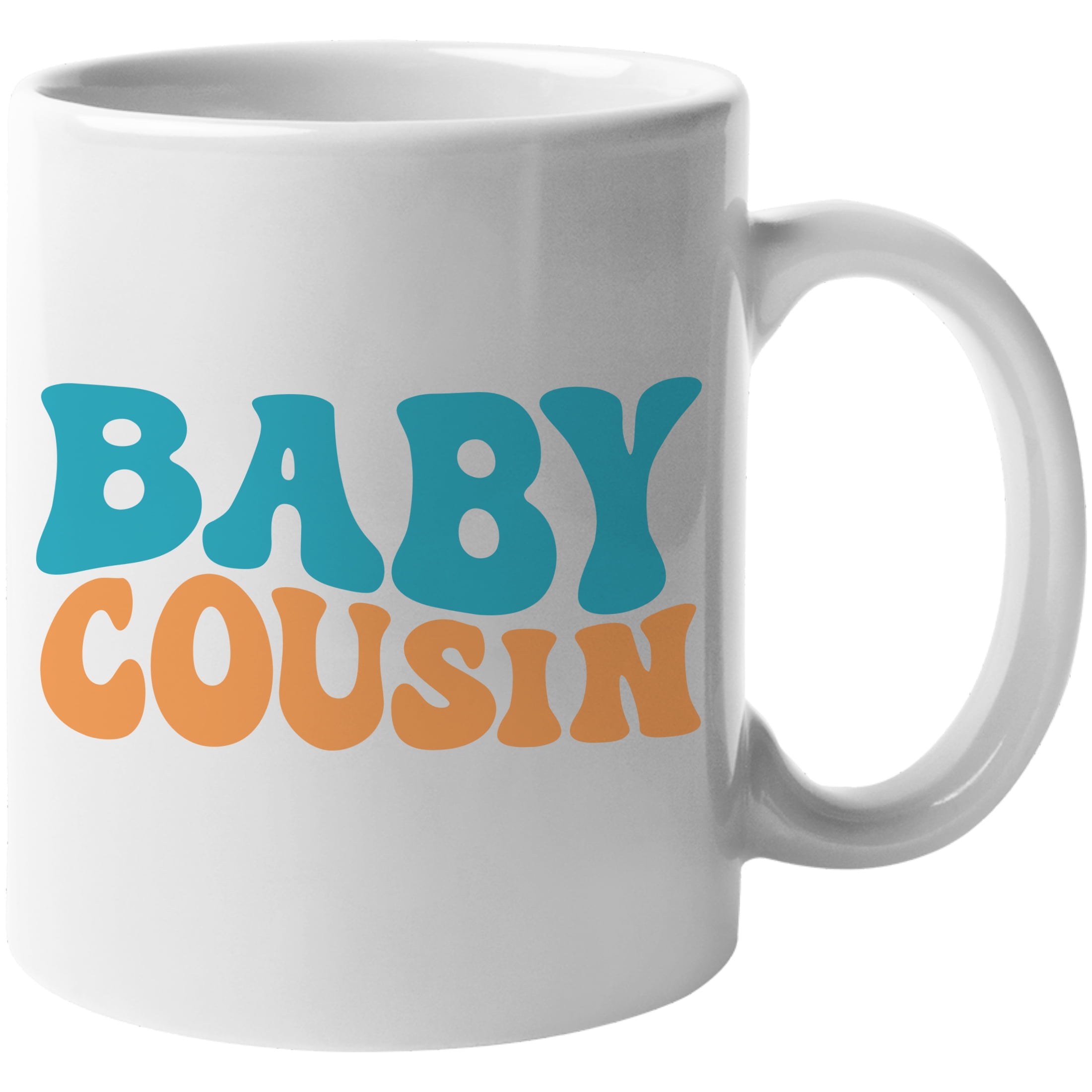 Baby Cousin, Title or Name for Younger Cousins, Groovy Retro Wavy Text ...