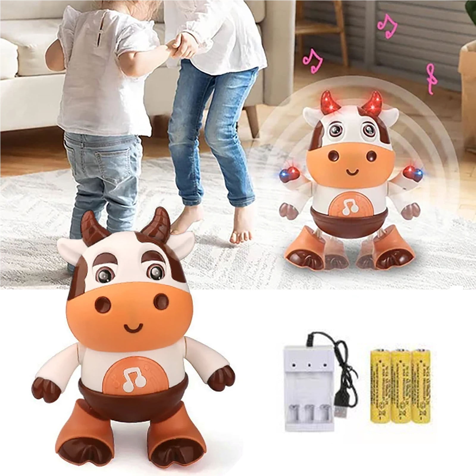 Baby Cow Musical Toys 2025 New Musical Cow Toy Funny Moving Musical ...
