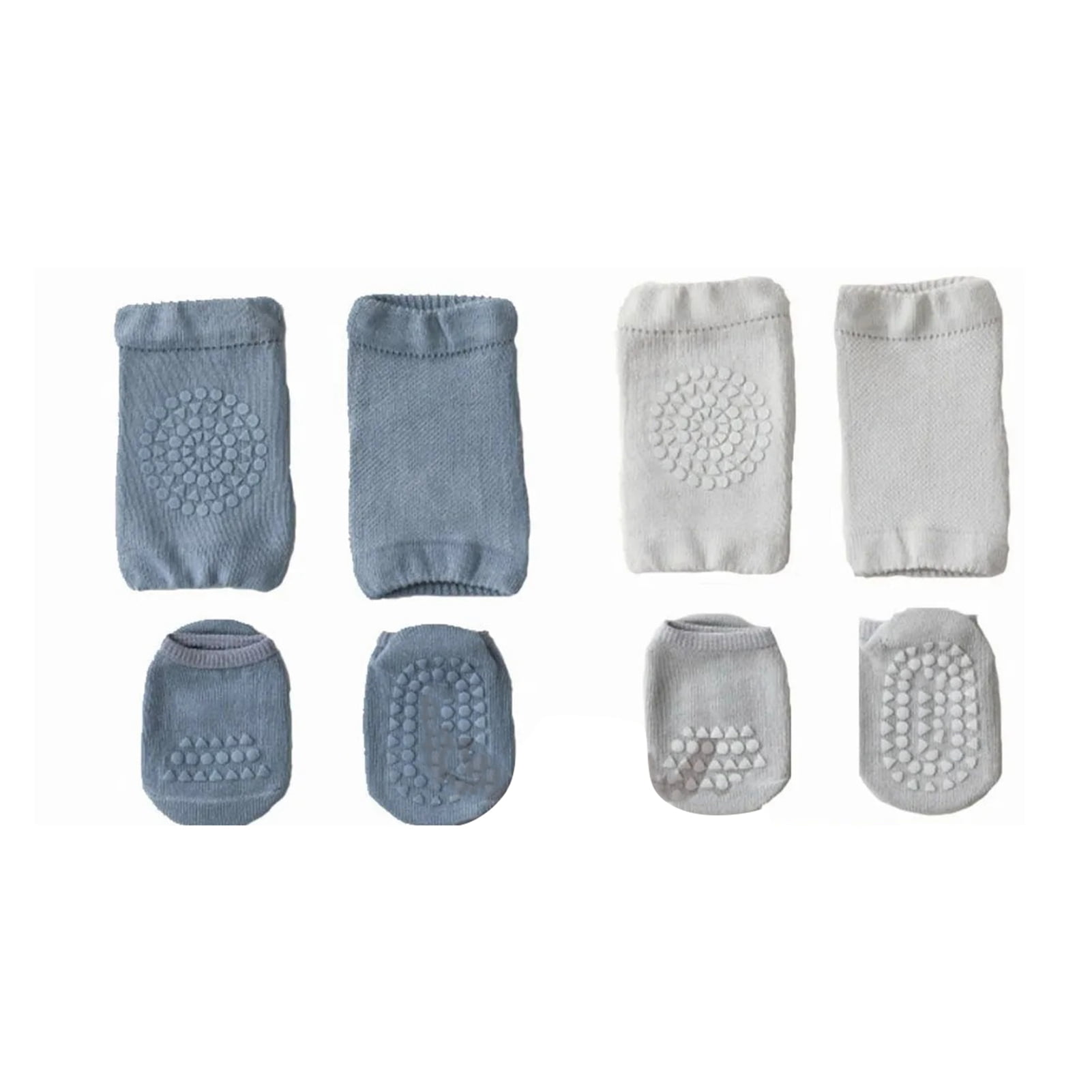 Baby Crawling Knee Pad Socks Set Infant Toddlers Combed Cotton Soft ...