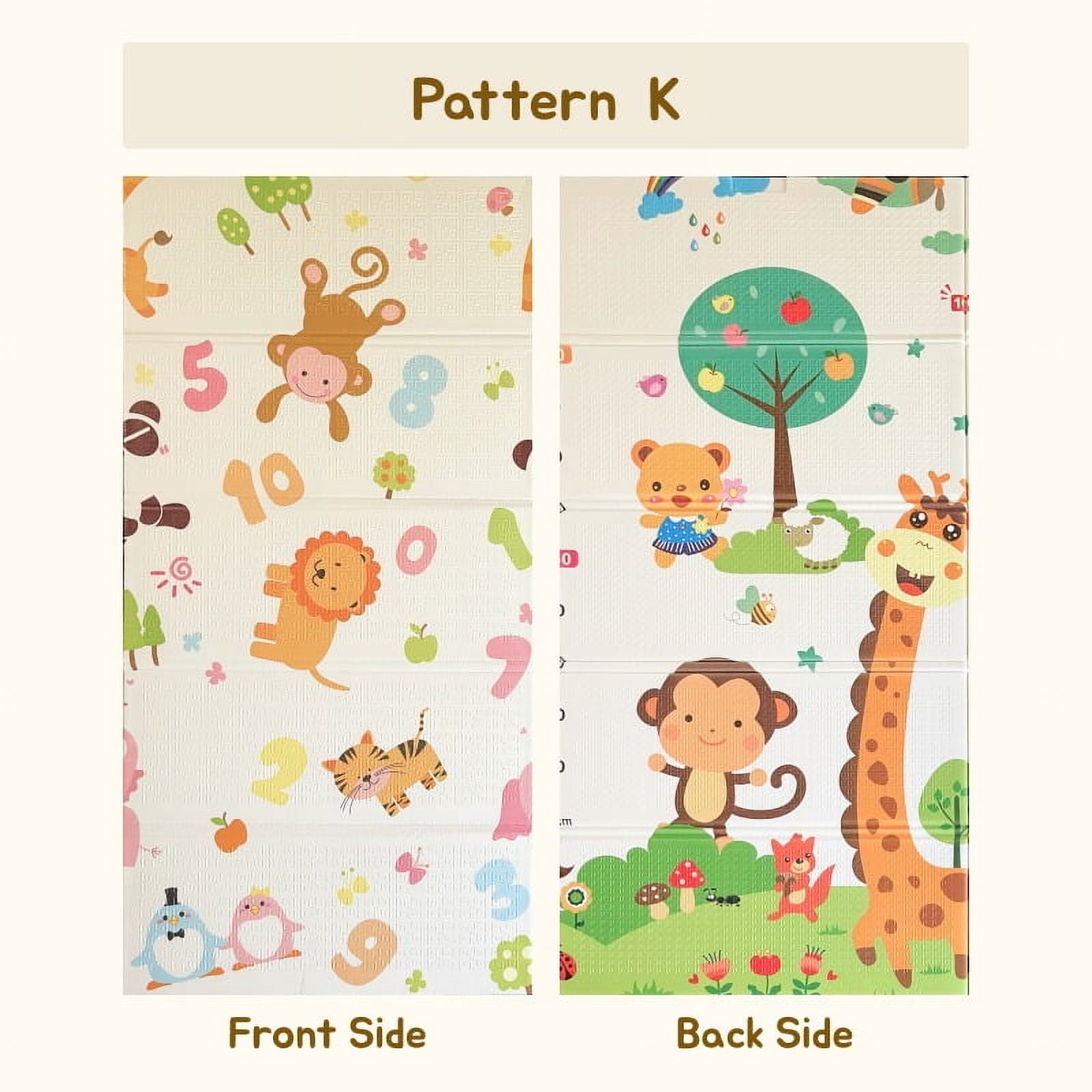 Baby Crawling Mat, 79" X 71" Extra Large Double-Sided Play Mat, Non ...