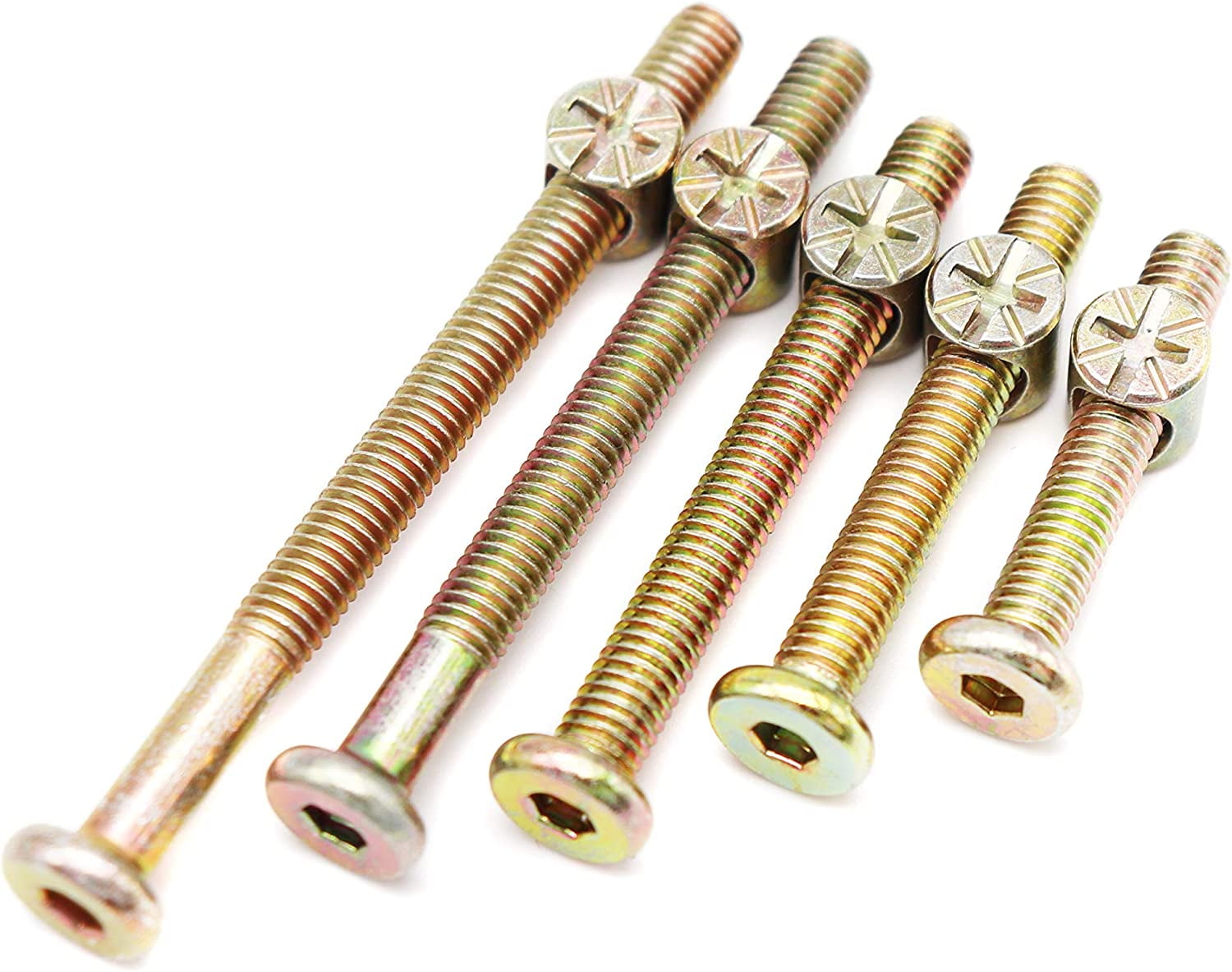 Baby Crib Hardware Replacement Parts, 50pcs Zinc Plated Hex Socket Cap ...