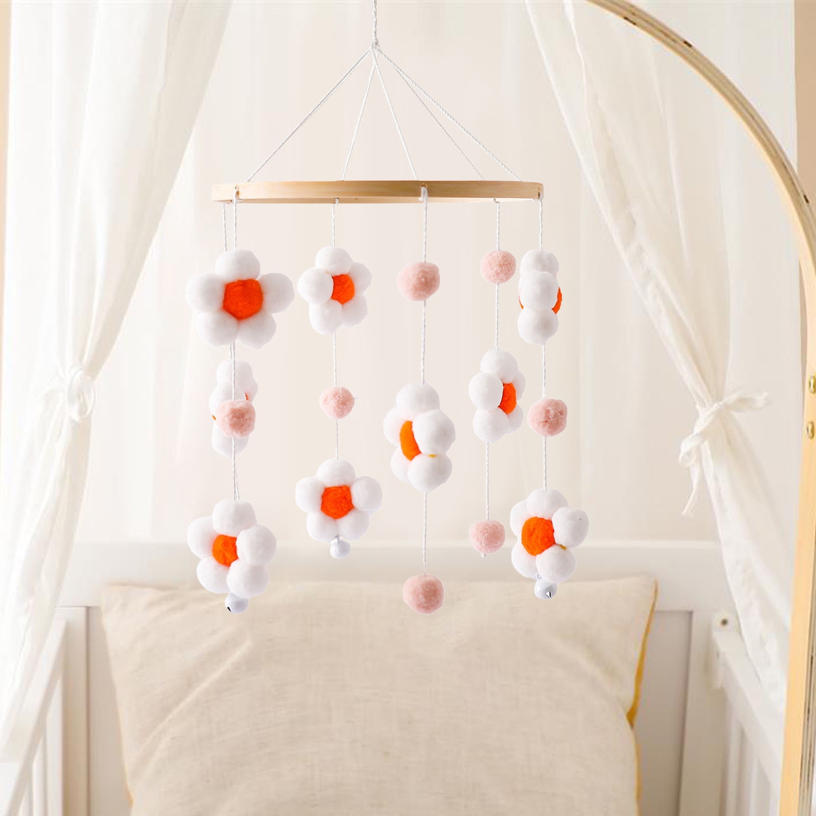 Baby Crib Mobile, Crib Toys Hanging, Boho Baby Mobile, Soothing Musical ...