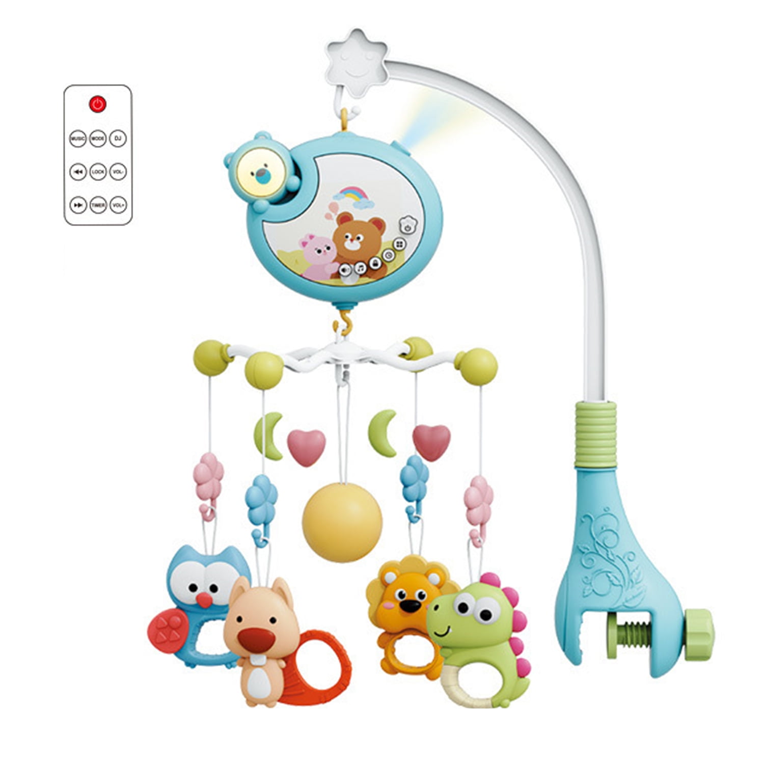 Baby Crib Mobile Sensory Toys Crib Mobiles with Music Lights Newborn ...