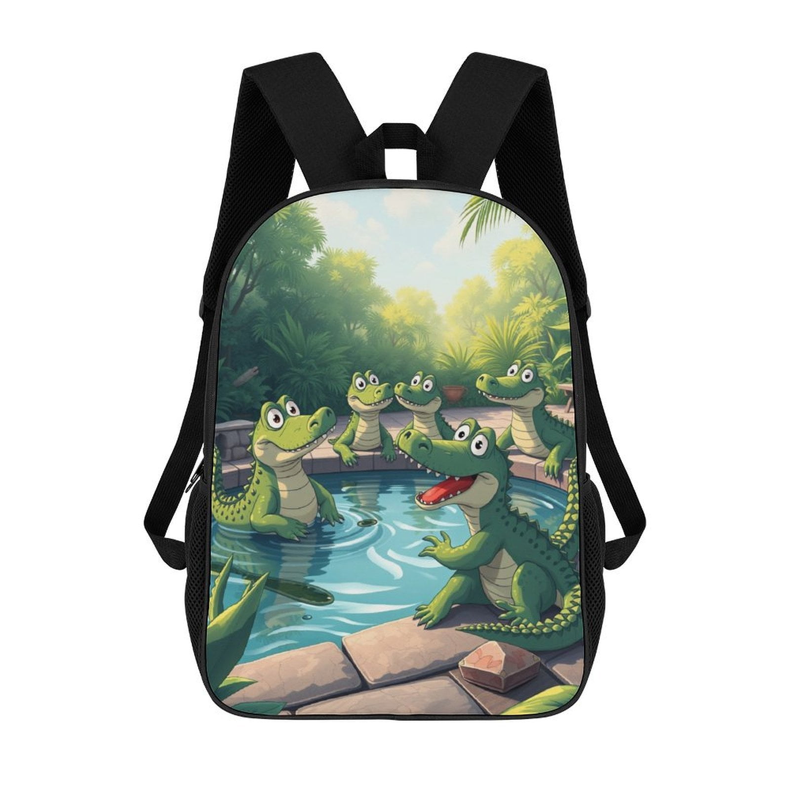 Baby Crocs Swim PoolZipper Backpack Book Bag Supplies 17 Inch Backpack ...