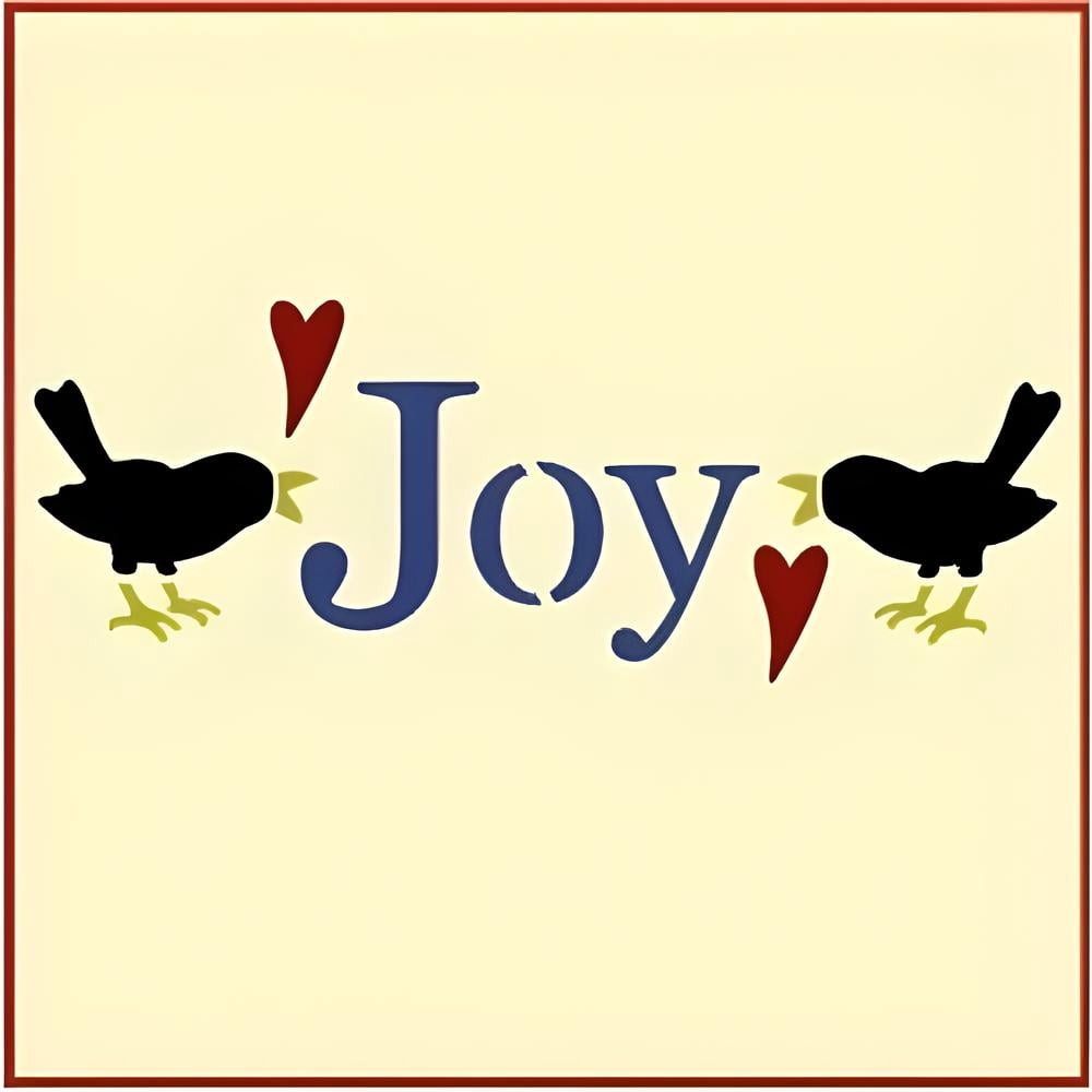 Baby Crows Joy Sign Stencil - Primitive Bird Stencil Raven Template ...