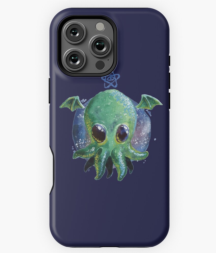 Baby Cthulhu Cute Lovecraftian Art Phone Case for iPhone 16 15 14 13 12 ...