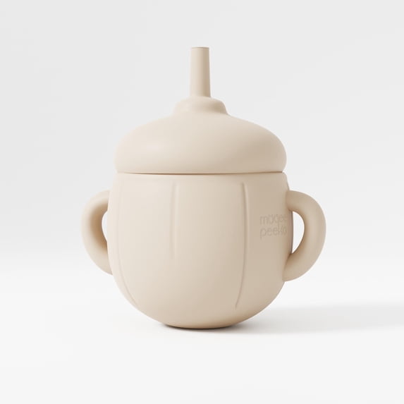 Baby Cup with Straw in Beige Color for Baby girl and boy by Muqee Peeko ...