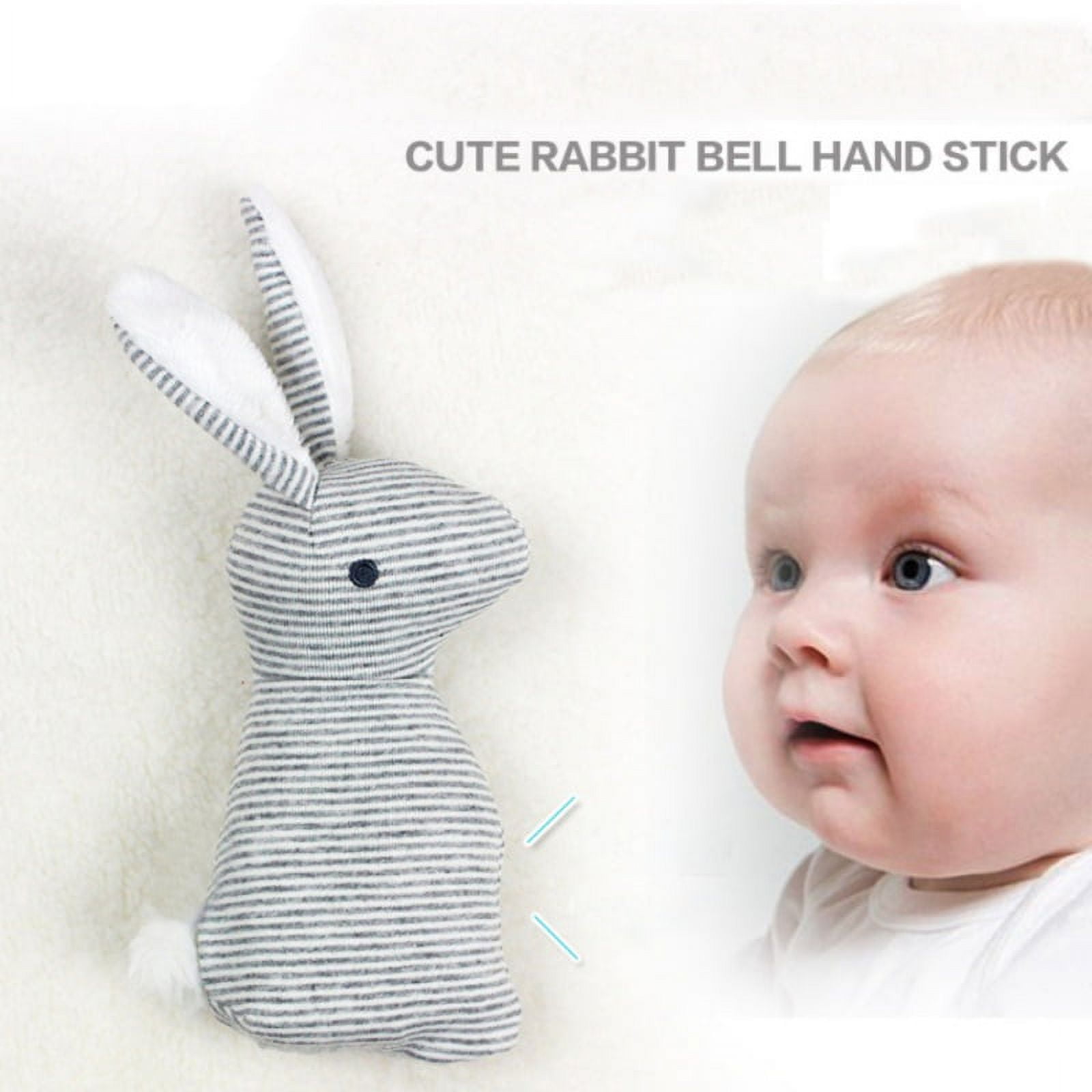 Baby Cute Rabbit Rattle Toys Hand Bells Stuffed Doll - Walmart.com