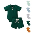 Baby Cute Summer Clothes for Girls Short Sleeve Button down Bodysuit ...
