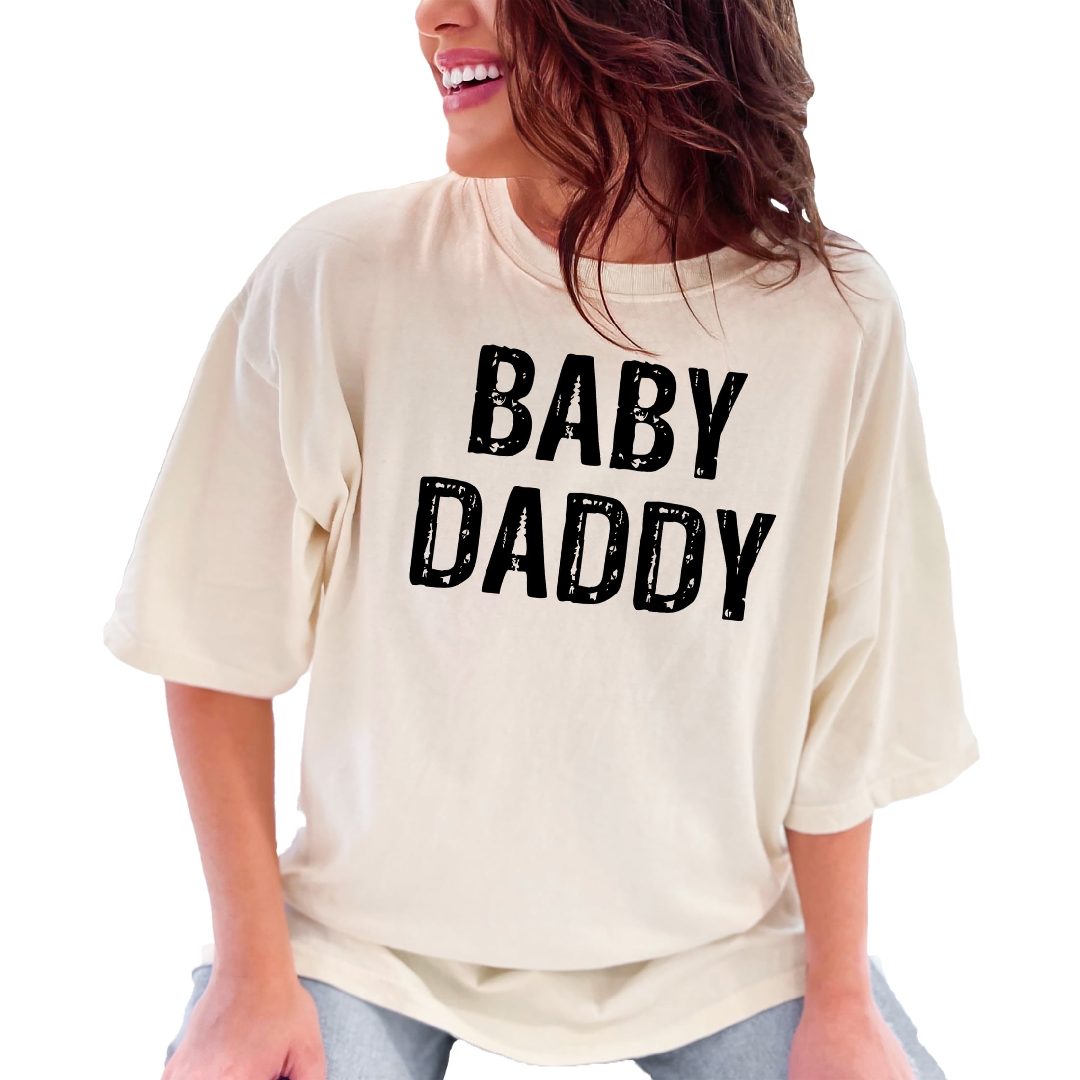 Baby Daddy Bold Lettering, Ivory Comfort Colors T-Shirt, Large ...