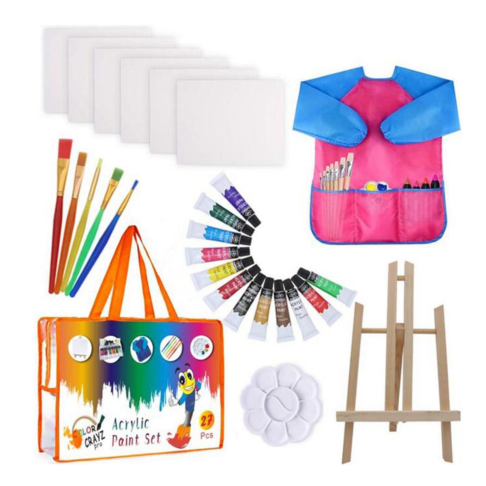 Baby Days Savings 27Pc Acrlic Paint Pigment Set Contains Paintbrush ...