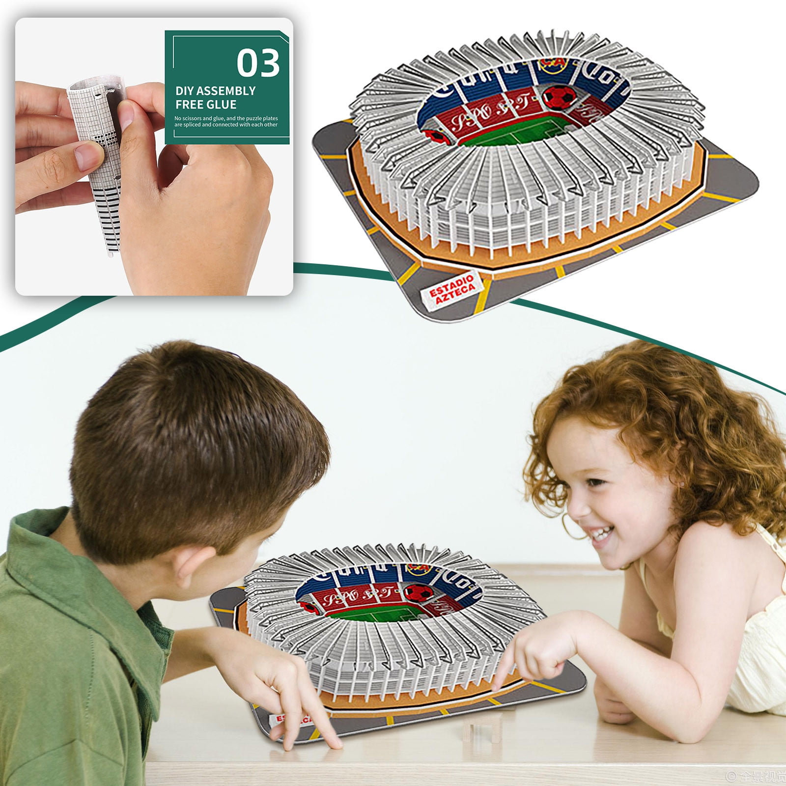 Baby Days Savings 3D Puzzle Soccer Club Venues Diy Model Puzzle Toy ...