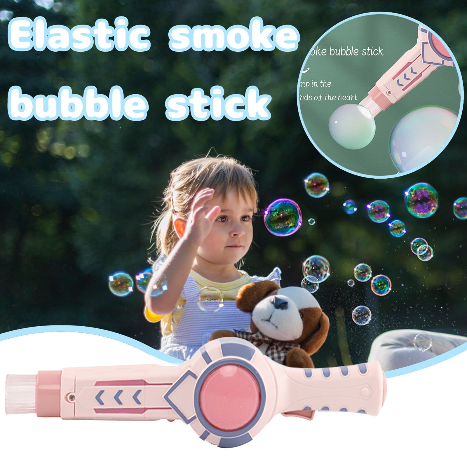 Baby Days Savings Elastic Bubble Wand Girl Heart-Shaped Bubble Machine ...