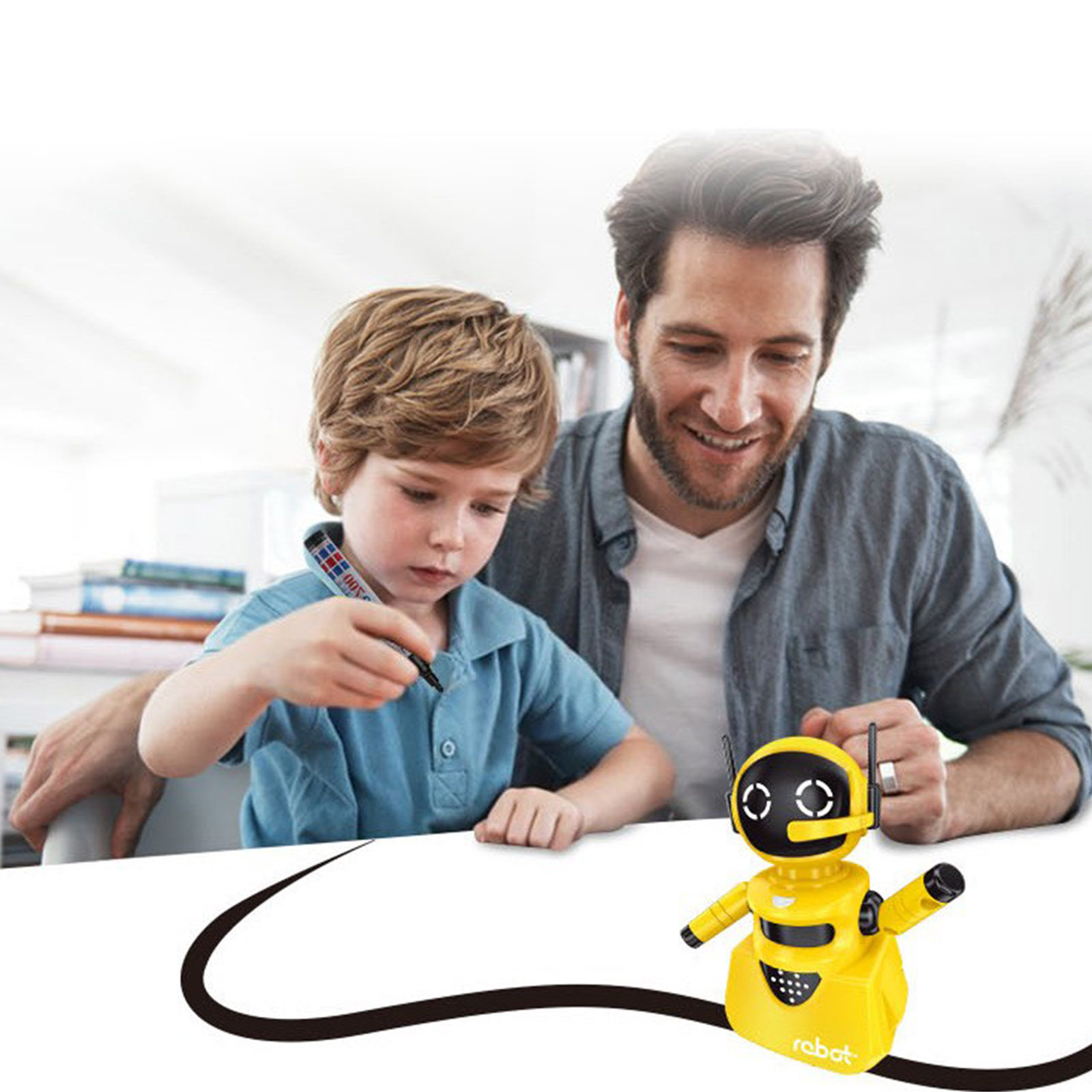 Baby Days Savings Inductive Drawbot Toy Smart Pen Tracing Robot Robot Toy Toddler Educational ...