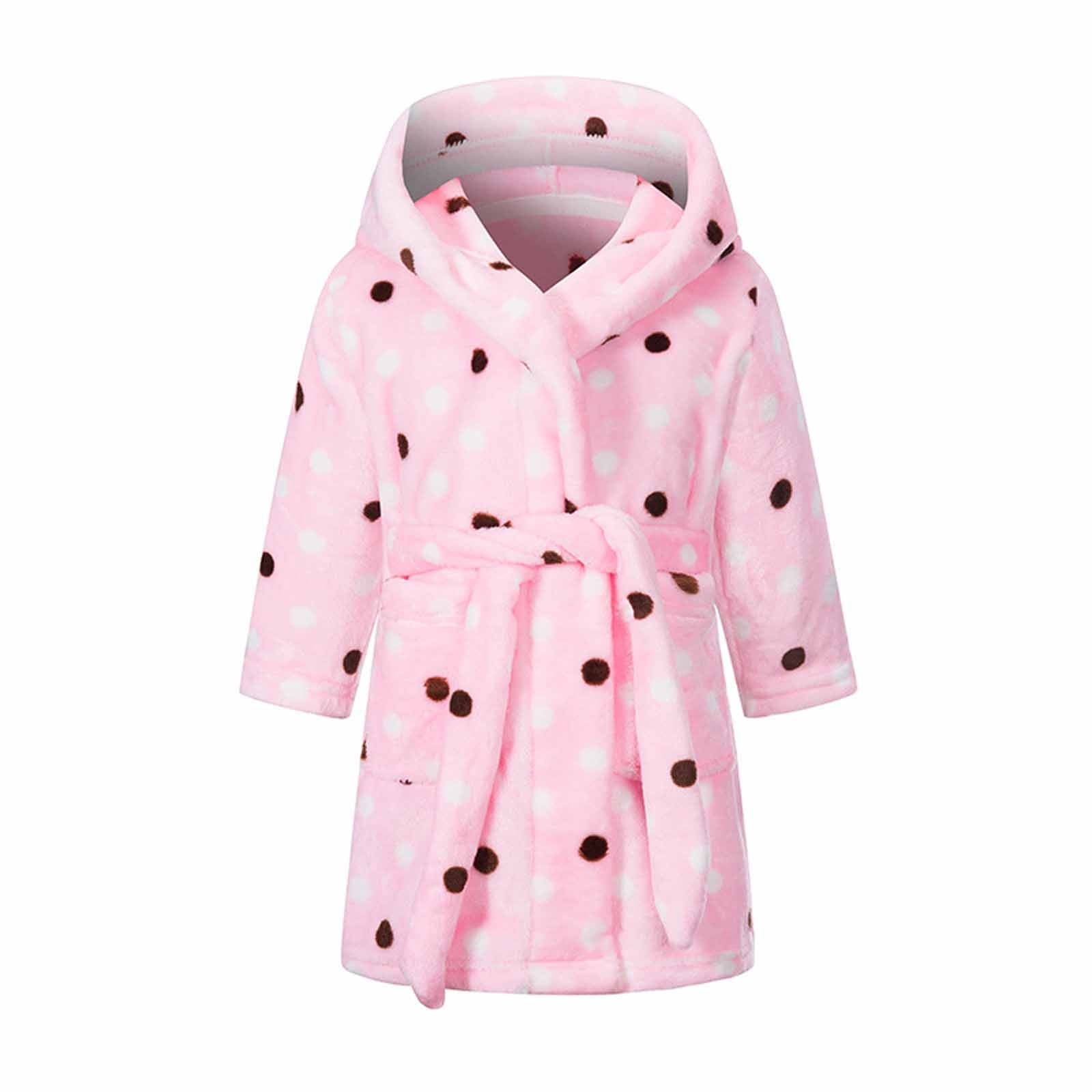 Baby Deals Spring Savings!Fleece Bath Robes for Girls,Girls Soft Hooded ...
