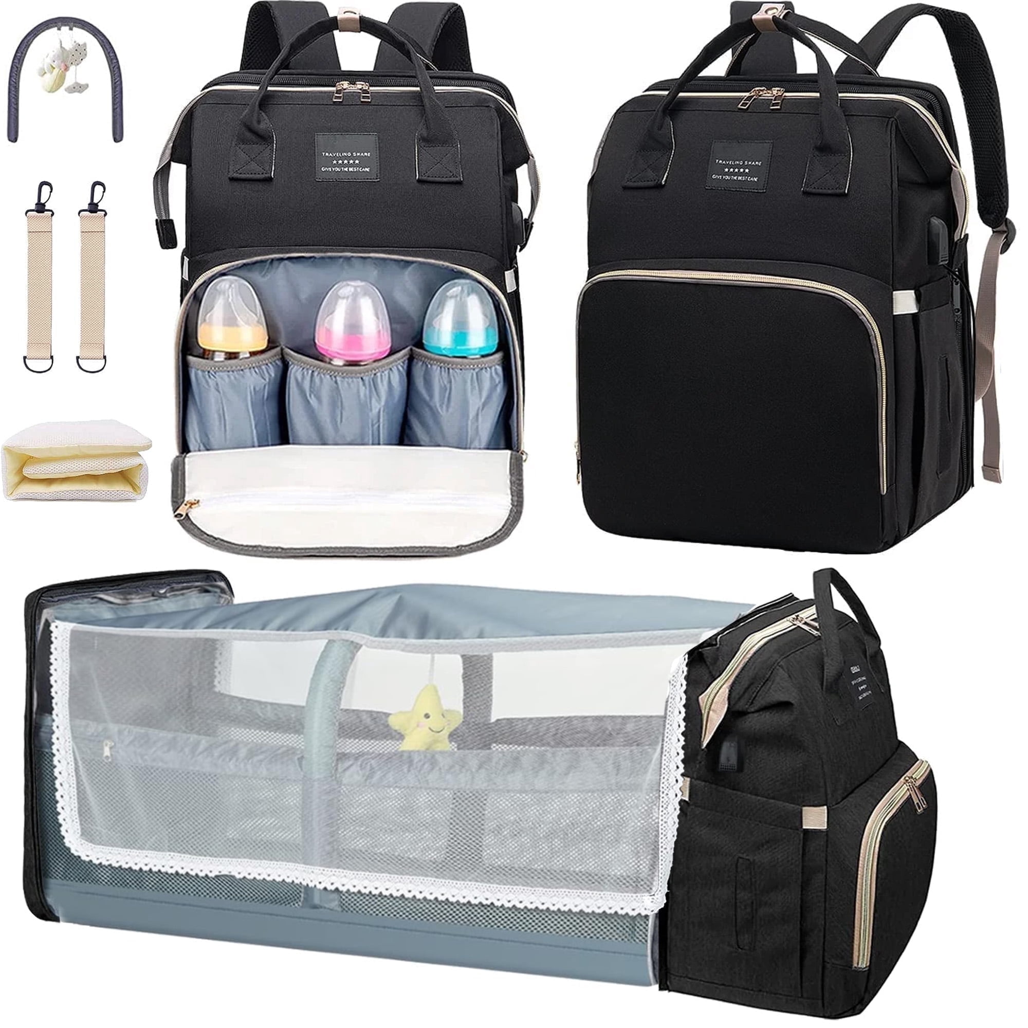 Anoak Baby Diaper Bag Backpack with Changing Station, Large Capacity ...
