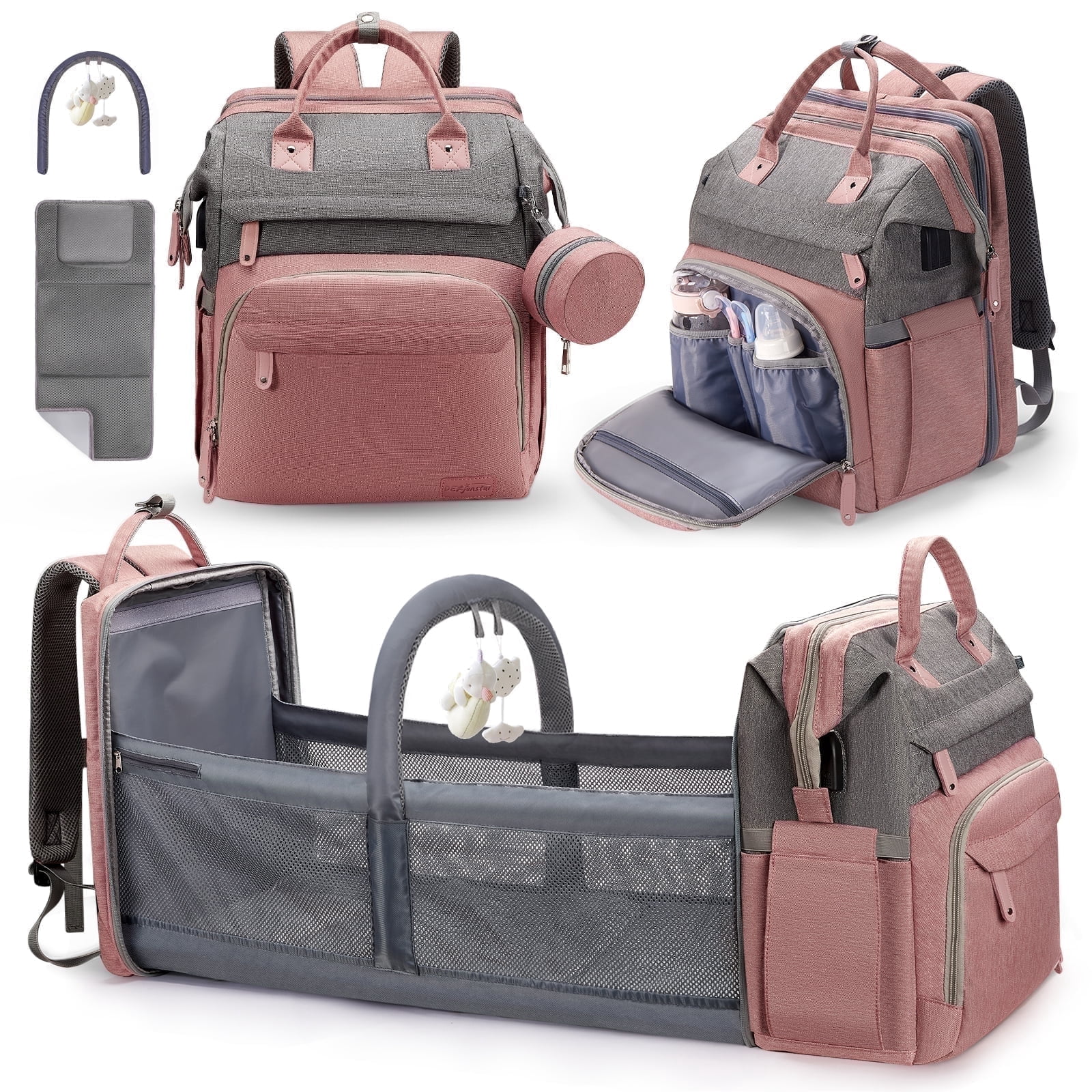 DERSTUEWE Baby Diaper Bag Backpack with Changing Station ...